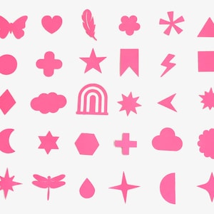 30 Basic Shapes Cut Outs - Paper Shapes Die Cuts - Decorative Shapes ...