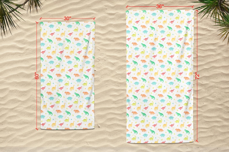 Two Realistic 30x60 & 36x72 Beach Towel Mockup, Double Towel, Vertical ...