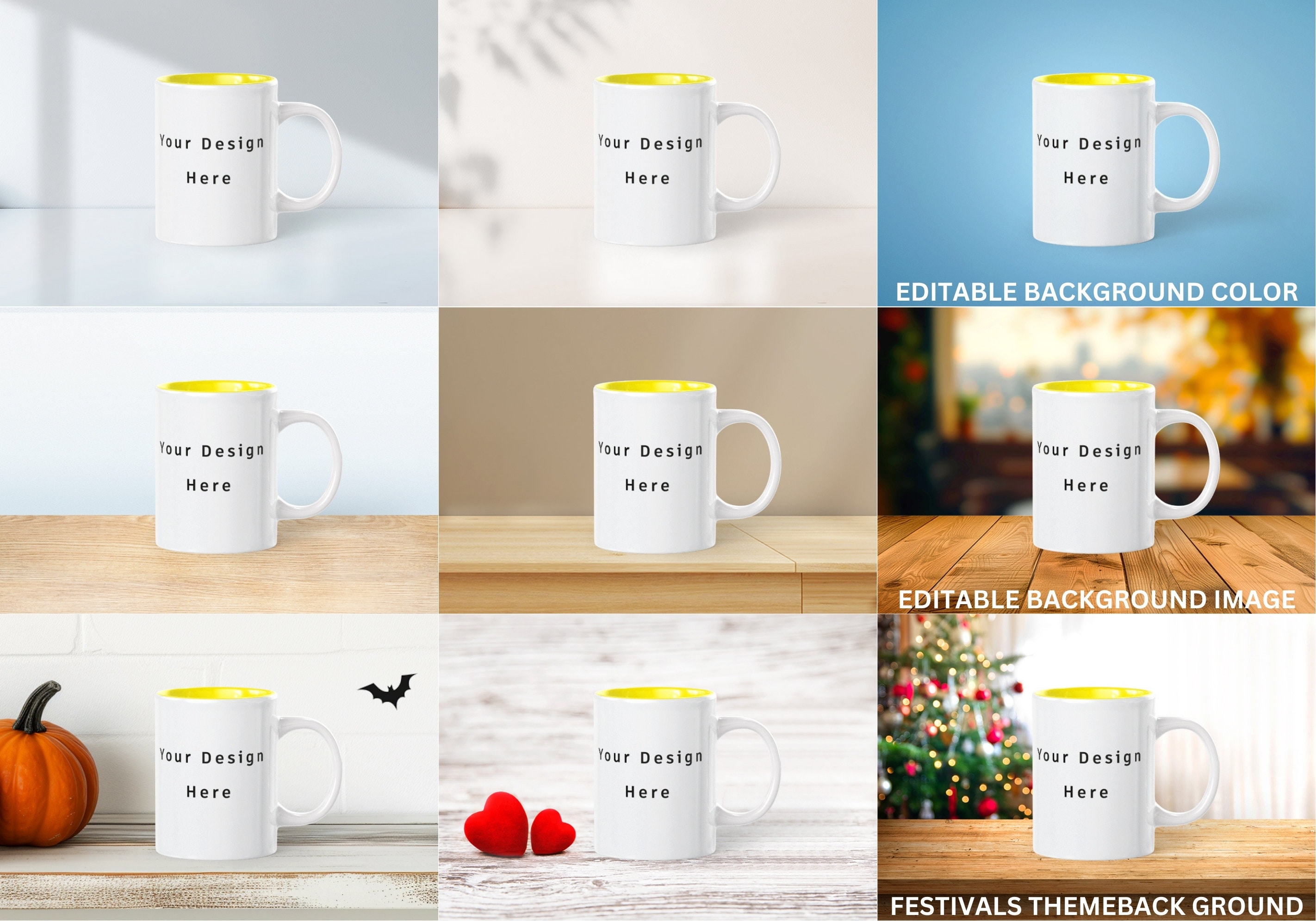 Animated Spinning Mug Mockup, Animated 11oz Colorable Mug Mock, Video ...