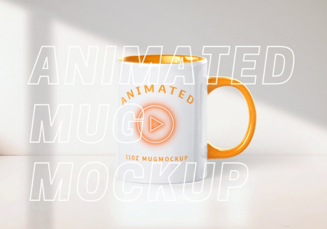Animated Spinning Mug Mockup, Animated 11oz Colorable Mug Mock, Video ...