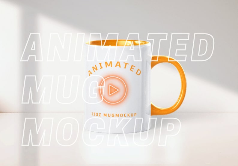 Animated Spinning Mug Mockup, Animated 11oz Colorable Mug Mock, Video ...