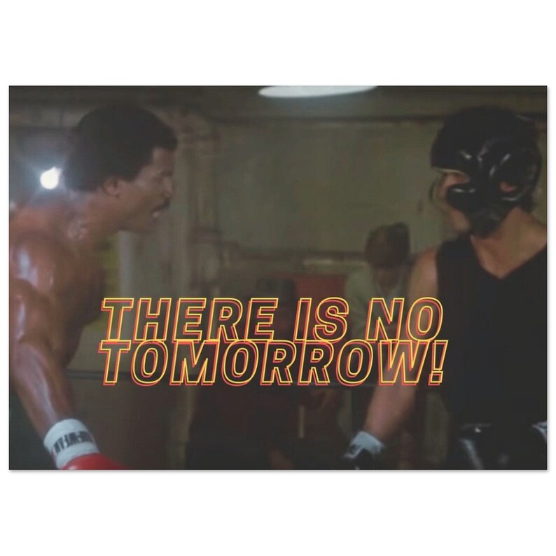 There is No Tomorrow! Rocky Movie Poster - Etsy