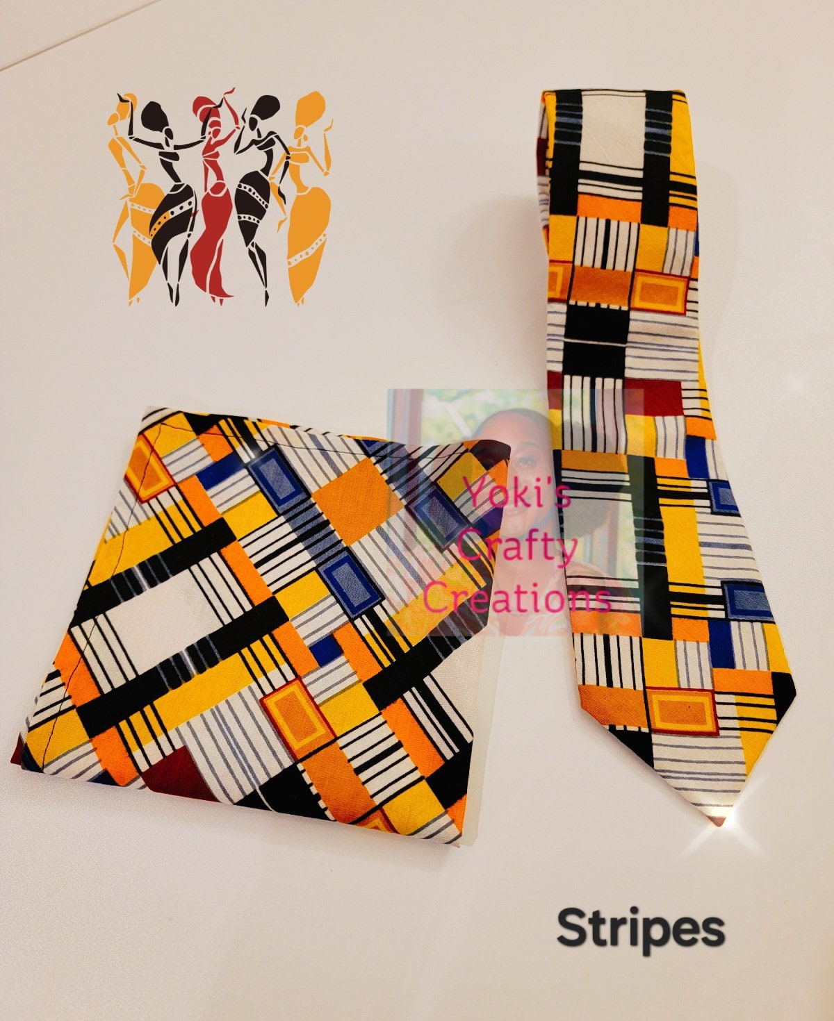 African Prints - Necktie and Pocket Square - Etsy