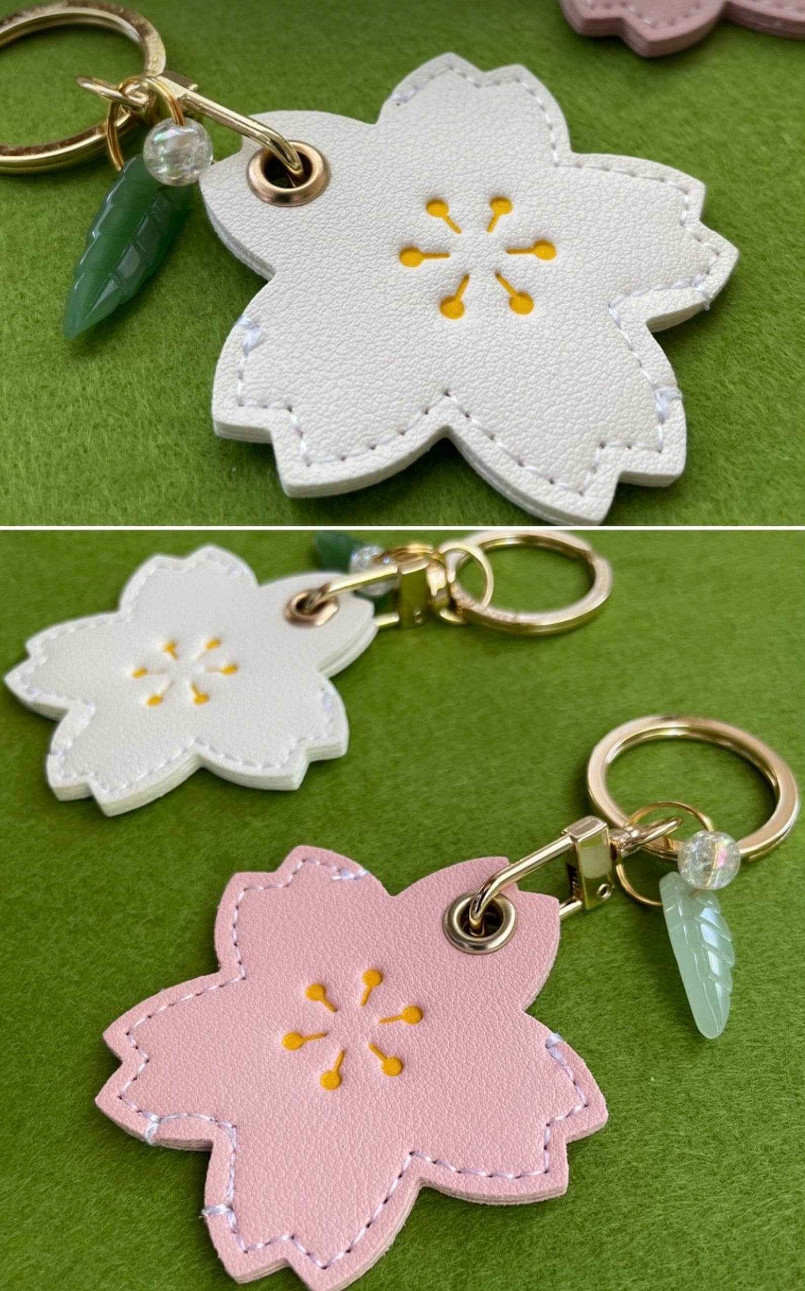 Kawaii Japanese Sakura Cherry Blossom AirTag Holder Keychain. Bag Charm ...