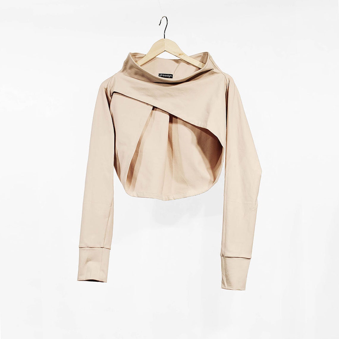 Beige Bolero Shrug, Long Sleeve Shrug Bolero, Casual Style Shoulder ...