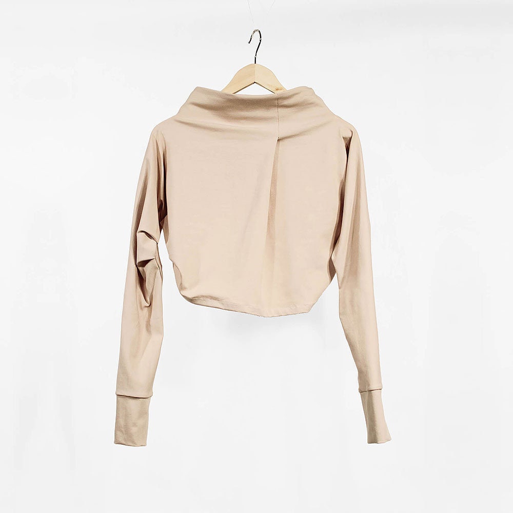 Beige Bolero Shrug, Long Sleeve Shrug Bolero, Casual Style Shoulder ...