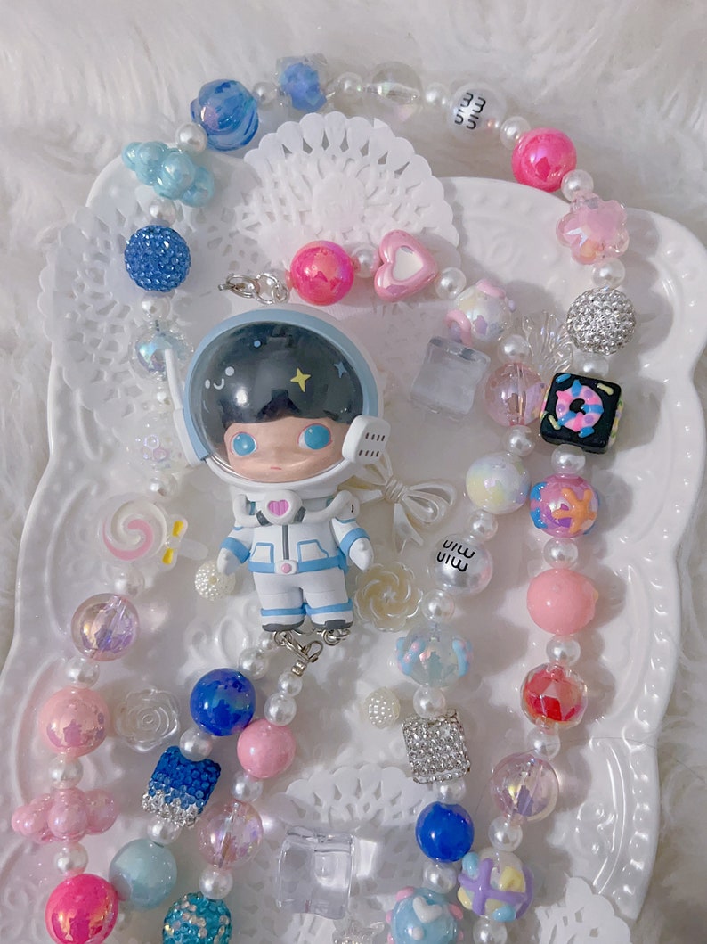 Astronaut Dimoo Beaded Crossbody Bag Chain Bag Charm Phone Charm ...