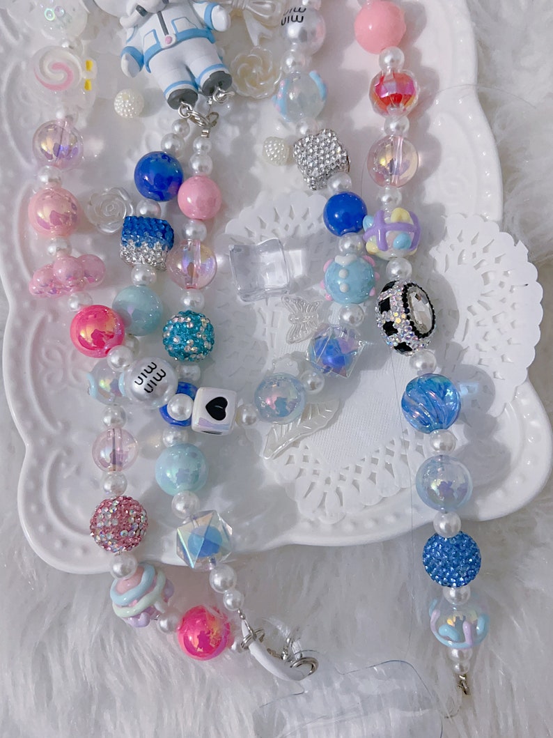Astronaut Dimoo Beaded Crossbody Bag Chain Bag Charm Phone Charm ...