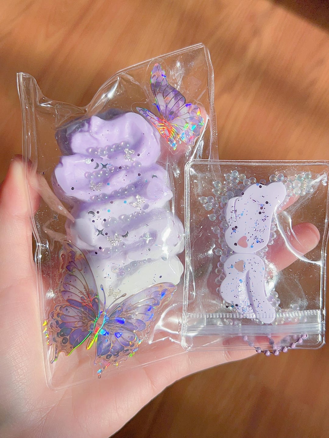 Cream Strip Kitty Handmade Taba Squishy Toy | Stress Reliever | Slime ...