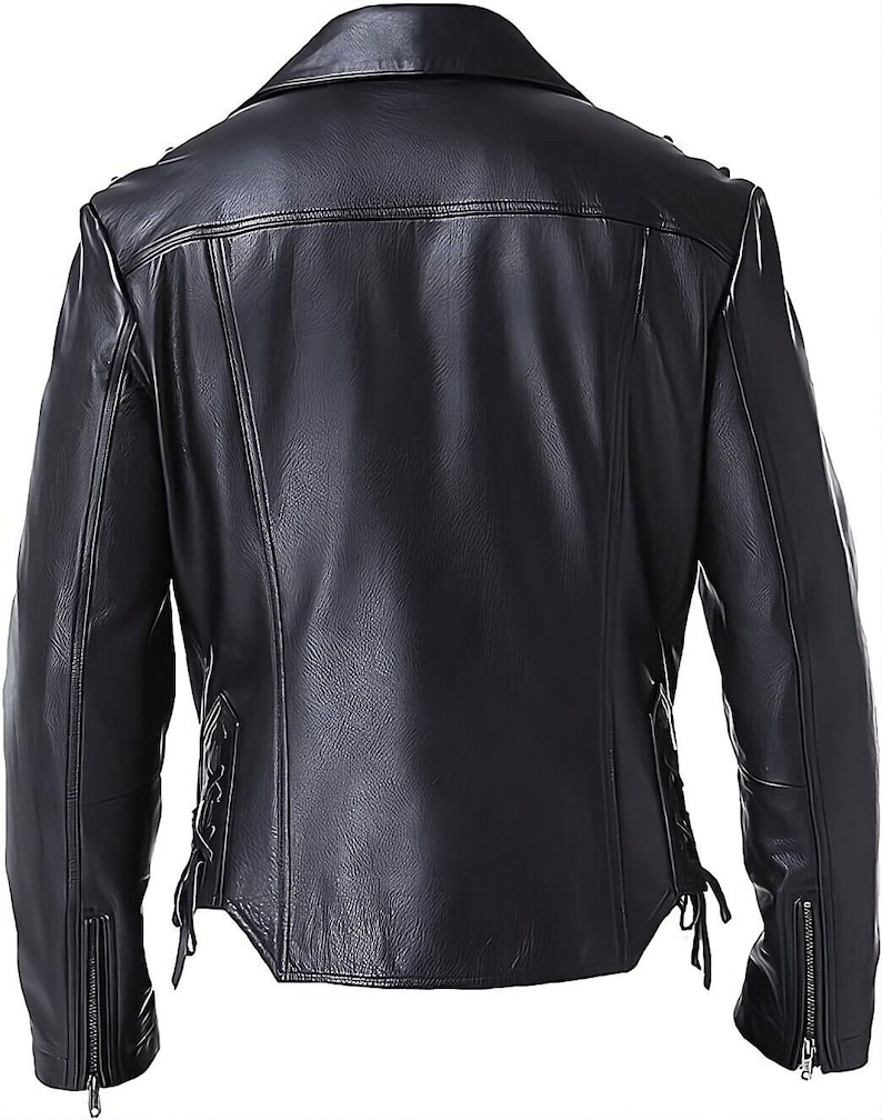 Men's Black Ghost Rider Leather Jacket, Black Motorcycle Leather Jacket ...