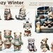 48 Cozy Winter Arctic Animals Clipart, Watercolor Clipart, Polar ...