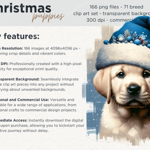 166 Christmas Puppies Clipart, Dog Clipart, Christmas Clipart, Dog ...