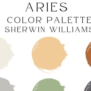 Aries Paint Color Palette + Bonus 60 Top Neutrals List - Etsy
