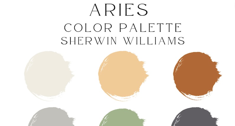 Aries Paint Color Palette + Bonus 60 Top Neutrals List - Etsy