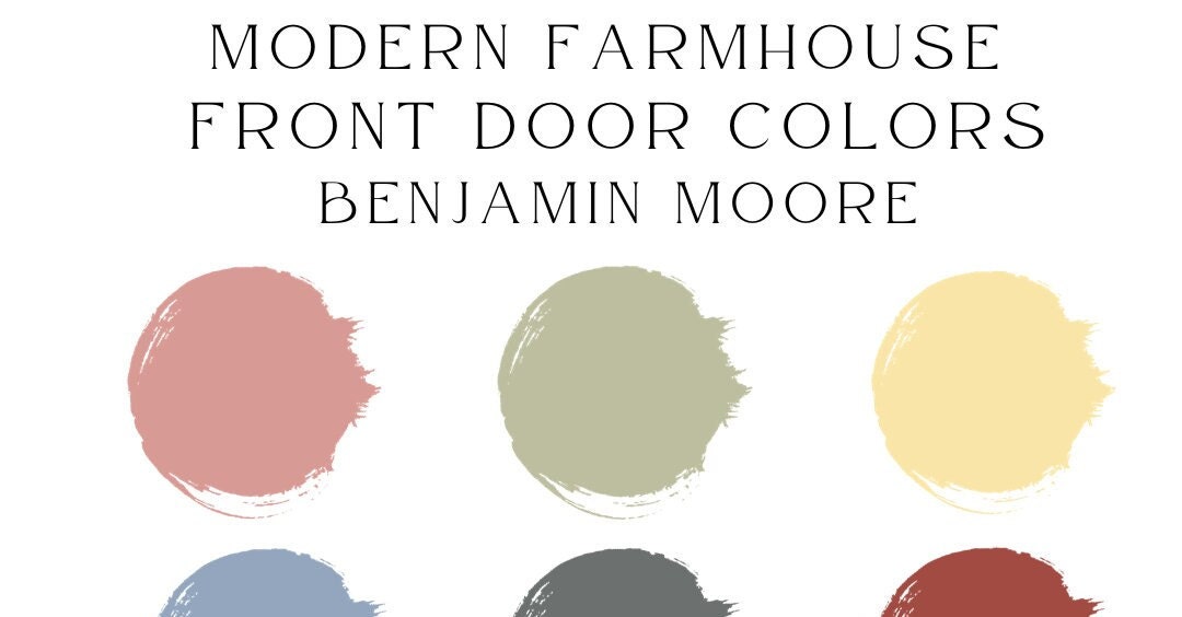Modern Farmhouse Front Door Colors | Benjamin Moore - Etsy