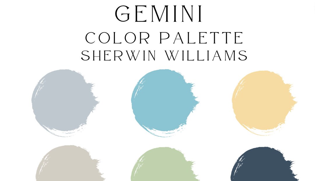 Gemini Paint Color Palette Bonus 60 Top Neutral Paint Color List - Etsy