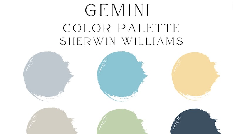 Gemini Paint Color Palette Bonus 60 Top Neutral Paint Color List - Etsy