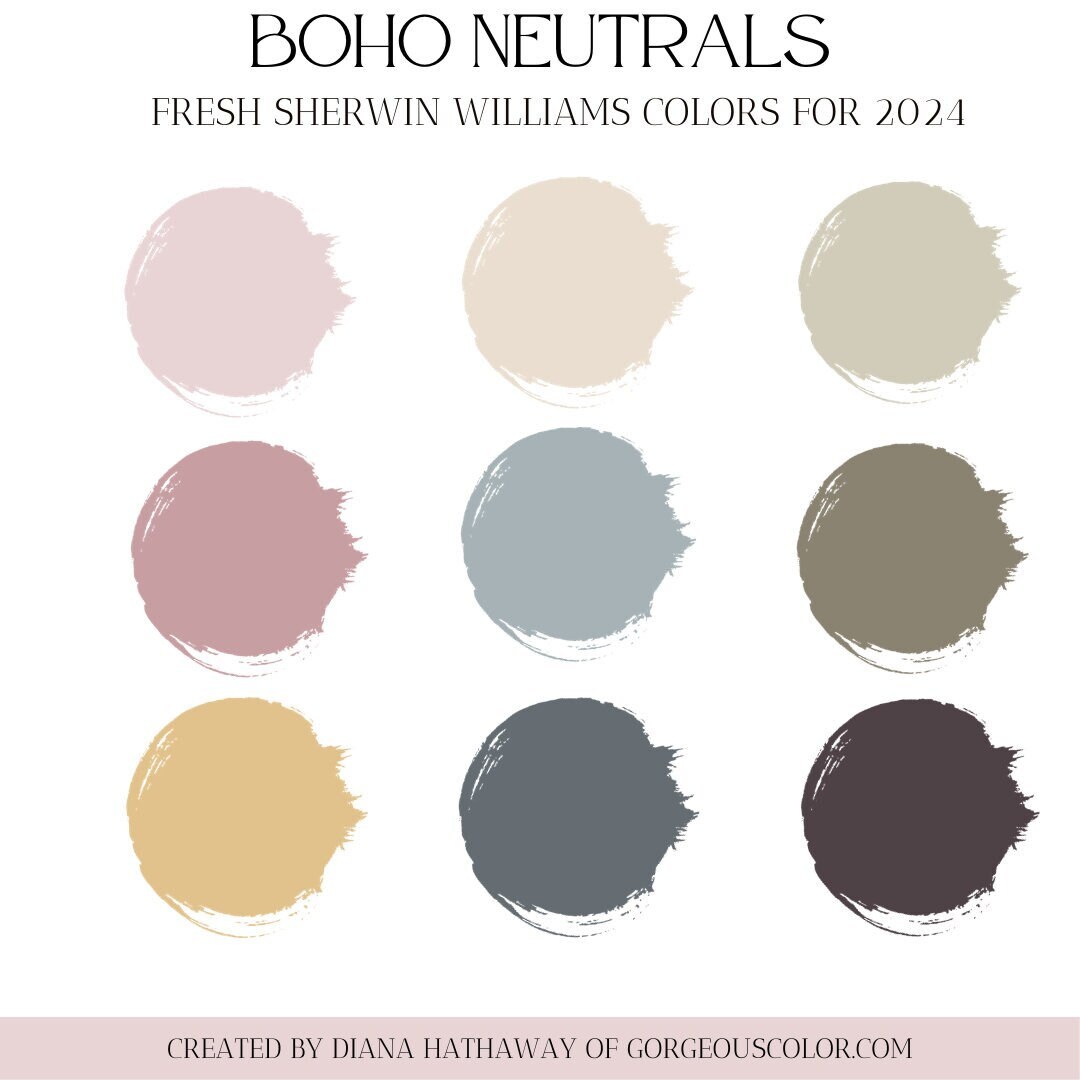 BOHO Neutrals Paint Color Palette - Etsy