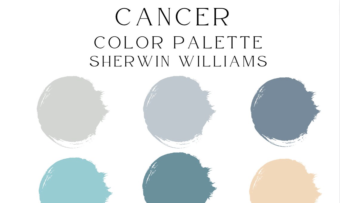 Cancer Paint Color Palette - Includes Upward Sherwin Williams Color of ...