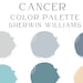 Cancer Paint Color Palette - Includes Upward Sherwin Williams Color of ...