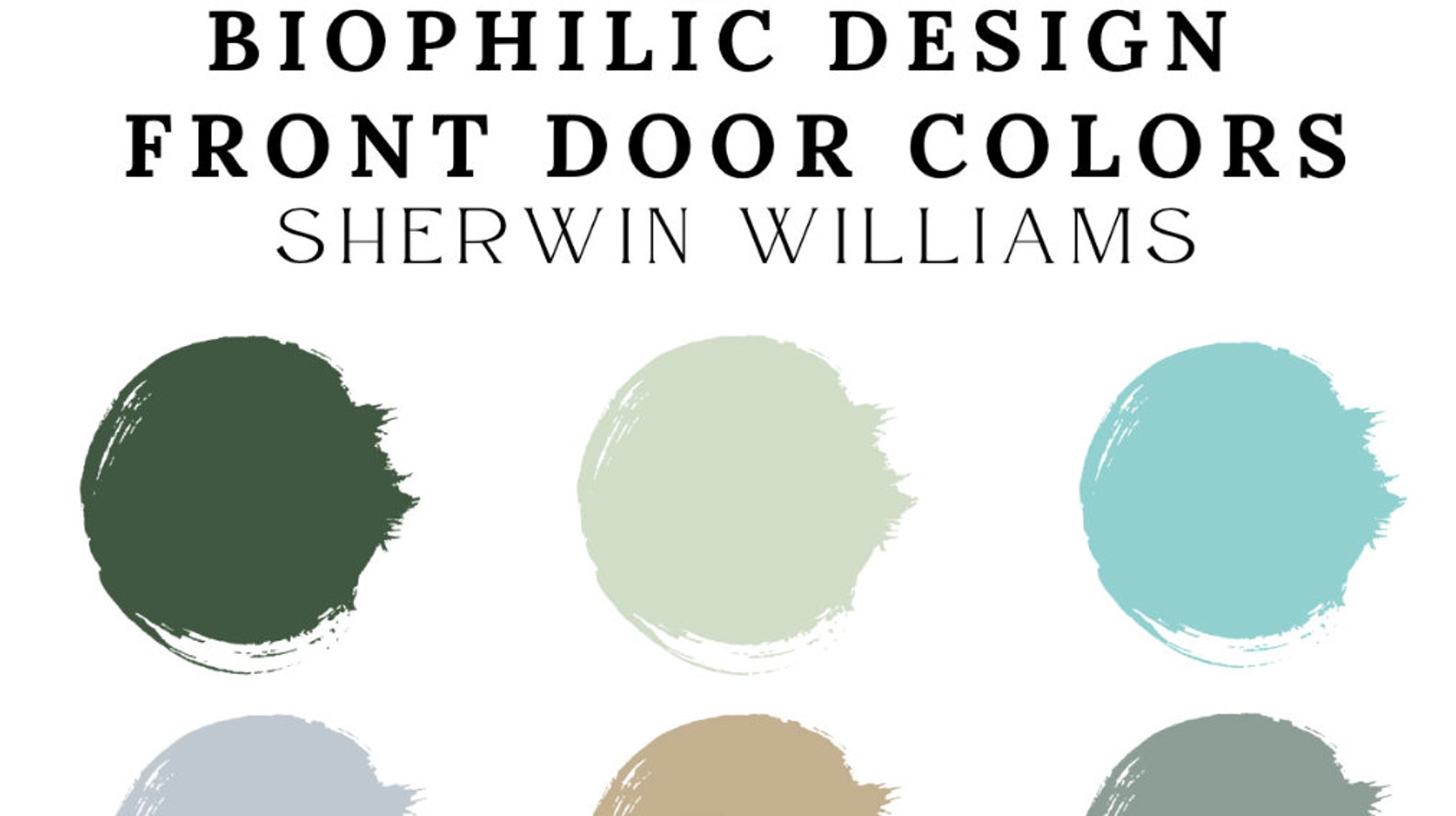 Biophilic Design 9 Front Door Colors - Sherwin Williams - Etsy