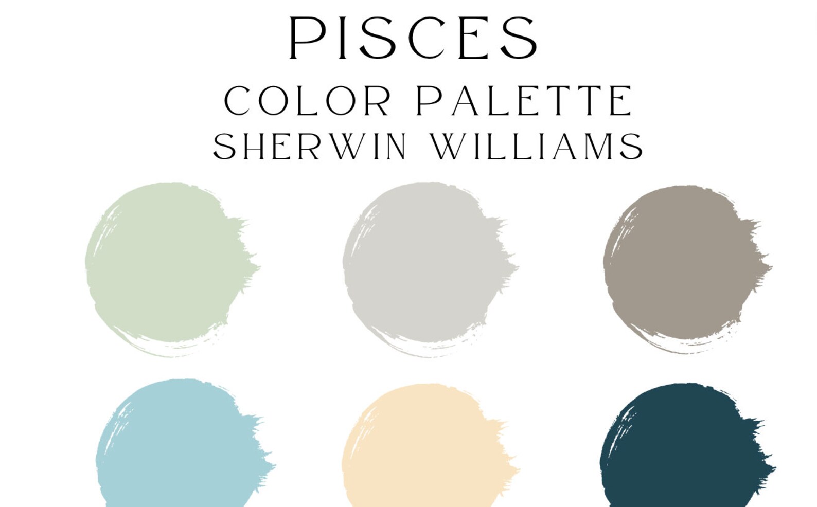 Pisces Paint Color Palette - Etsy