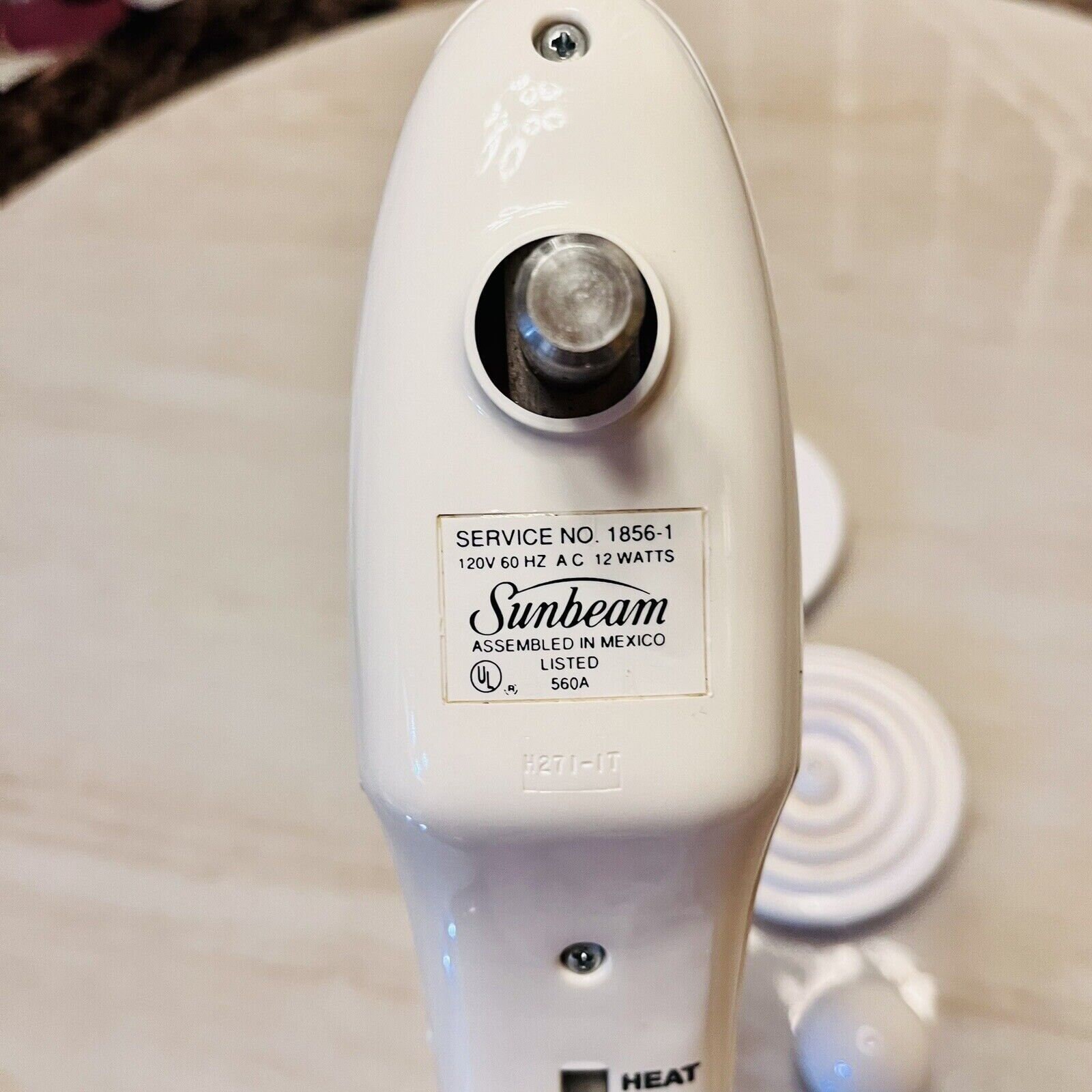 Sunbeam Dual Action Infra-red Heat Massager 3 Attachments 1856-1 Great ...