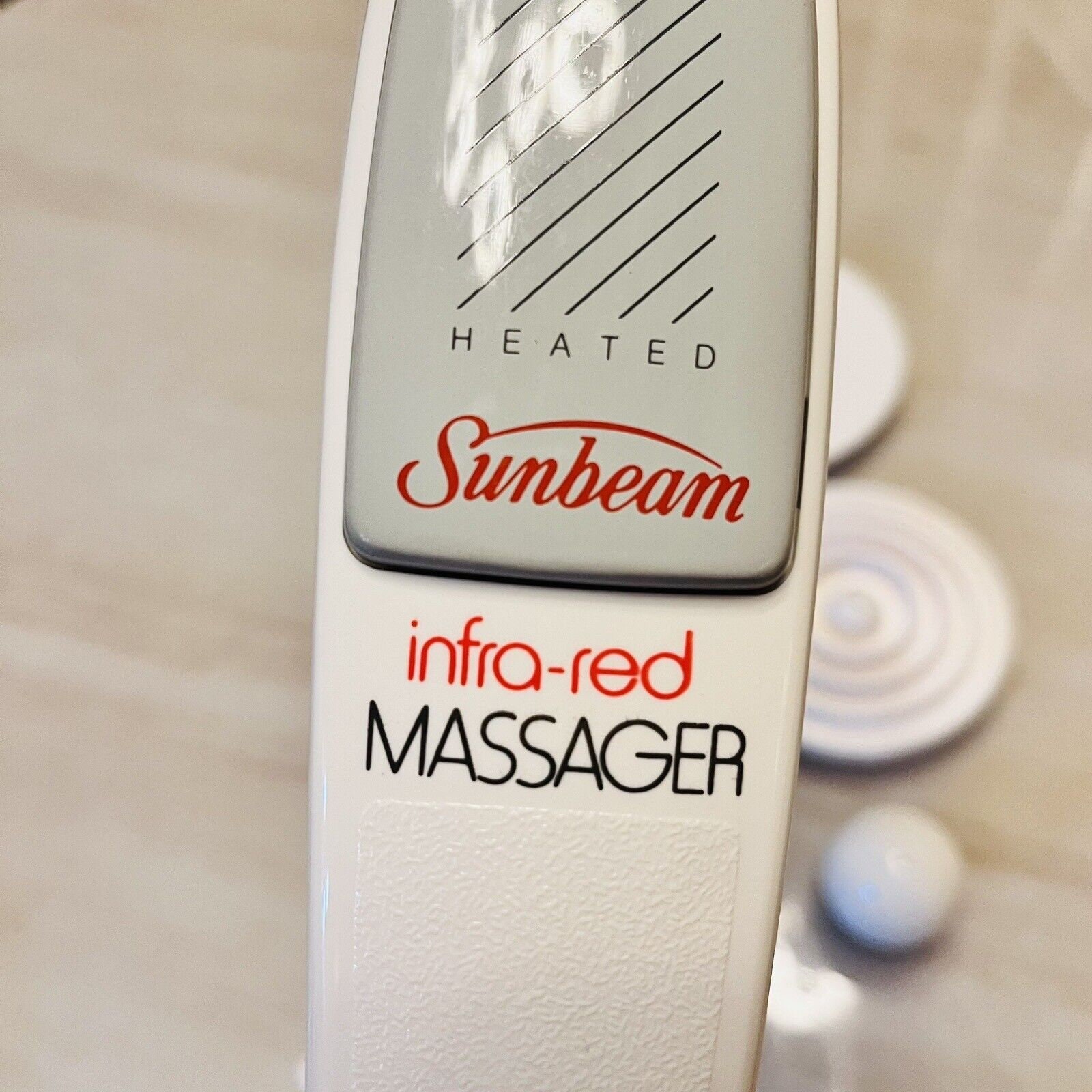 Sunbeam Dual Action Infra-red Heat Massager 3 Attachments 1856-1 Great ...