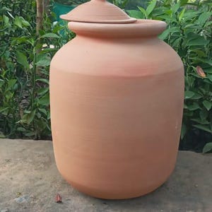 Handmade Clay Water Pot With Lid & Tap: Eco-friendly Water Storage - Etsy