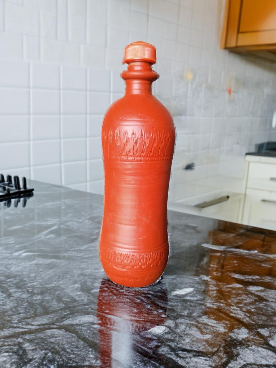 100% Eco Friendly Hand Made 1L Clay Water Bottle/traditional Indian ...