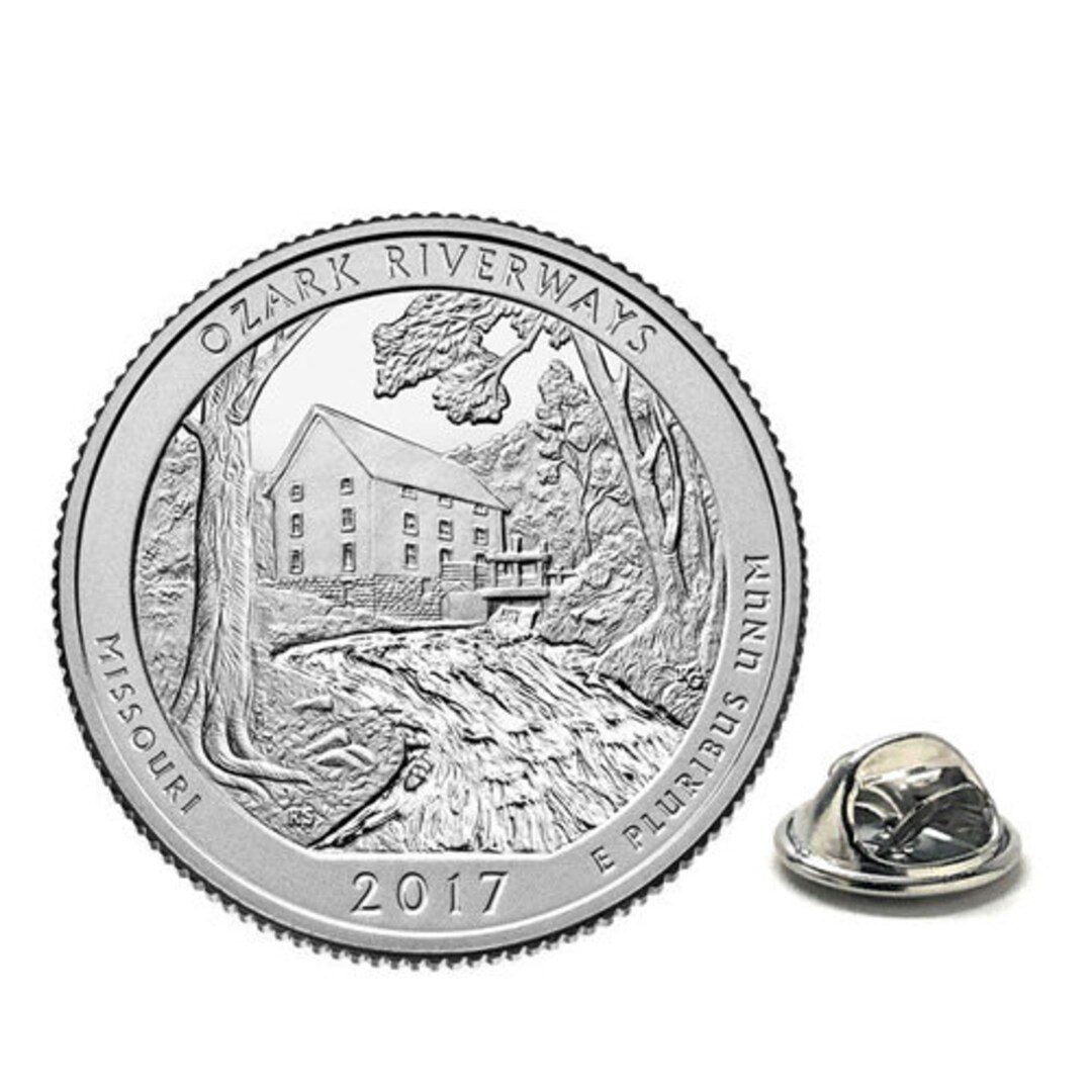 Lapel Pin Ozark Riverways National Park Quarter Coin Uncirculated U.S ...