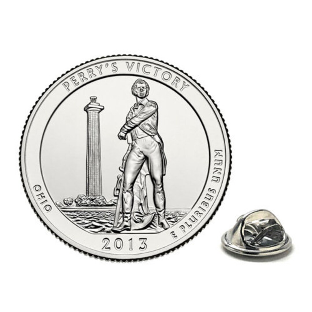 Lapel Pin Perry's Victory National Park Quarter Coin Uncirculated U.S ...