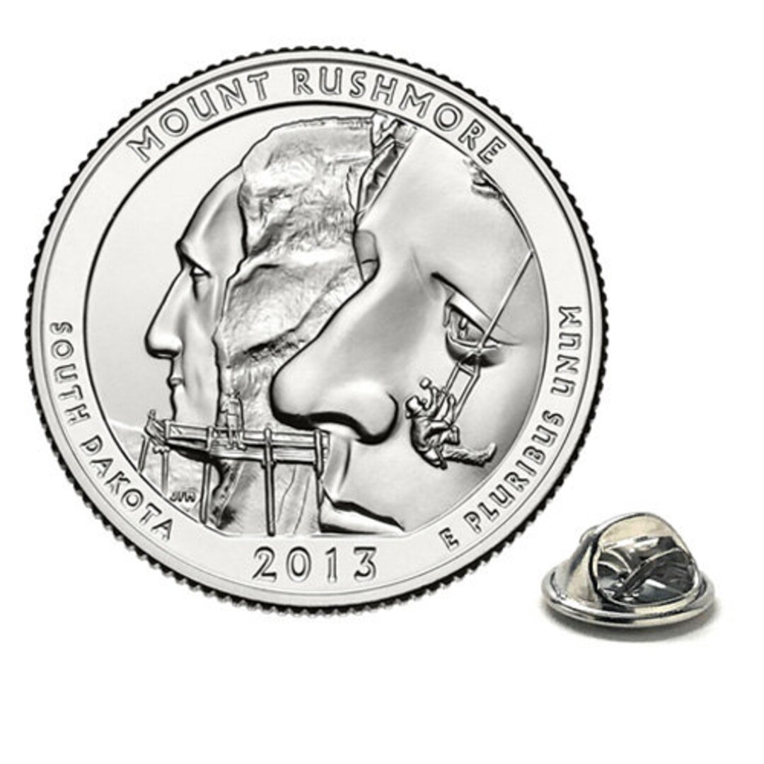 Lapel Pin Mount Rushmore National Park Quarter Coin Uncirculated U.S ...