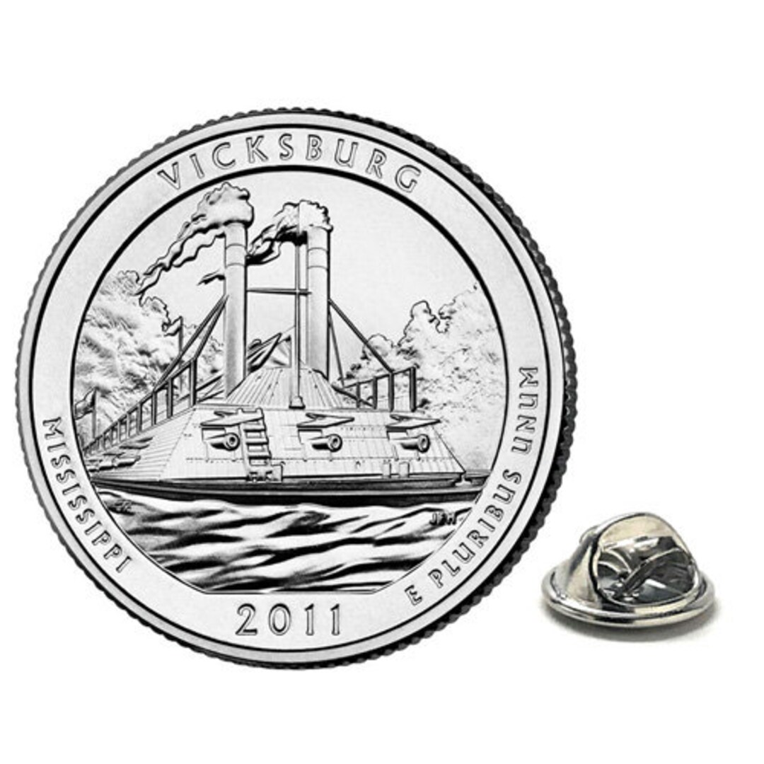 Lapel Pin Vicksburg National Park Quarter Coin Uncirculated U.S ...