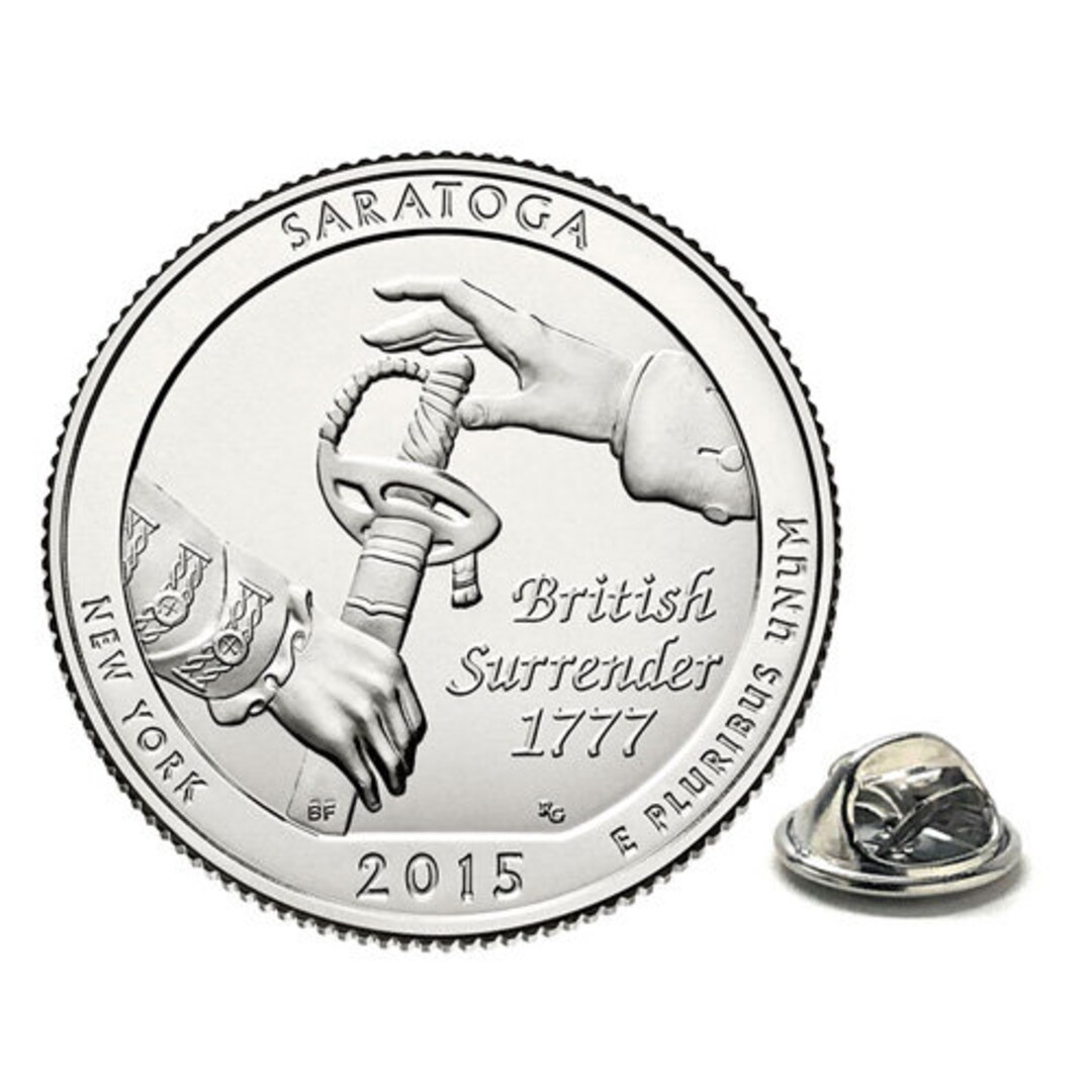 Lapel Pin Saratoga National Park Quarter Coin Uncirculated U.S. Quarter ...
