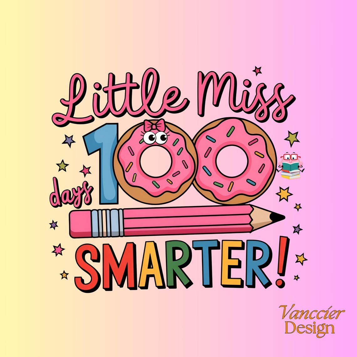 100 Days Smarter, Little Miss, 100 Days of School Png, Little Miss Png ...