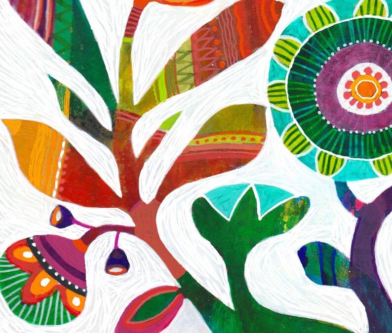 Spring Song, Decorative, Whimsical Bird Floral Painting Available as a ...
