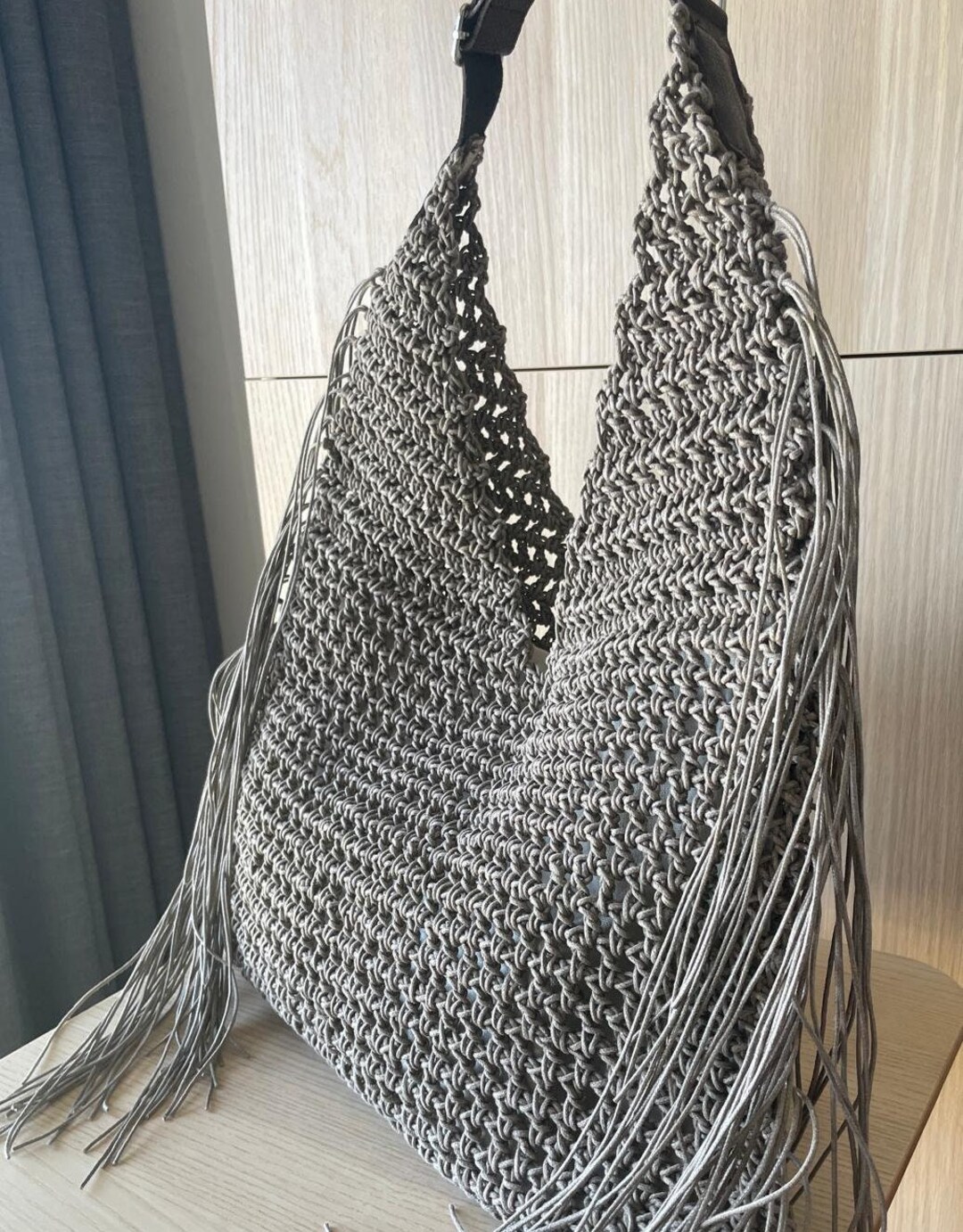 Crochet Bag, Crochet Shoulder Bag,shoulder Bag,tassel Bag,large Crochet ...