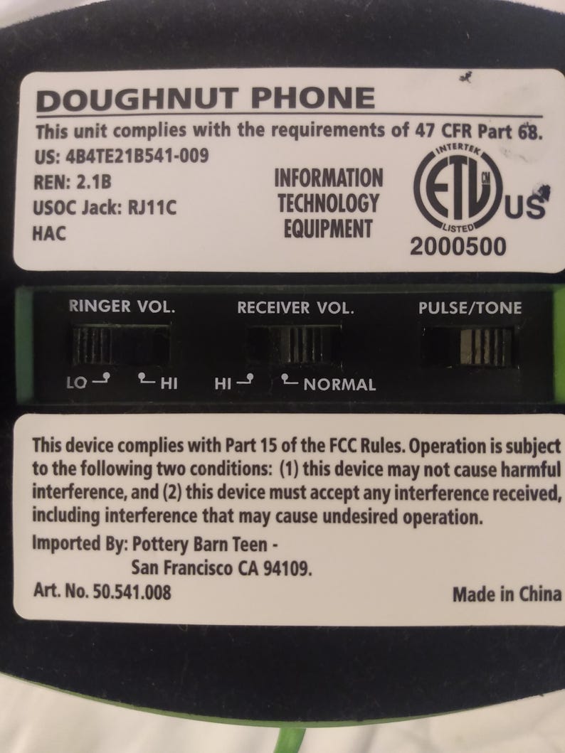 Retro/ Vintage Mint Green "doughnut Phone" - Etsy