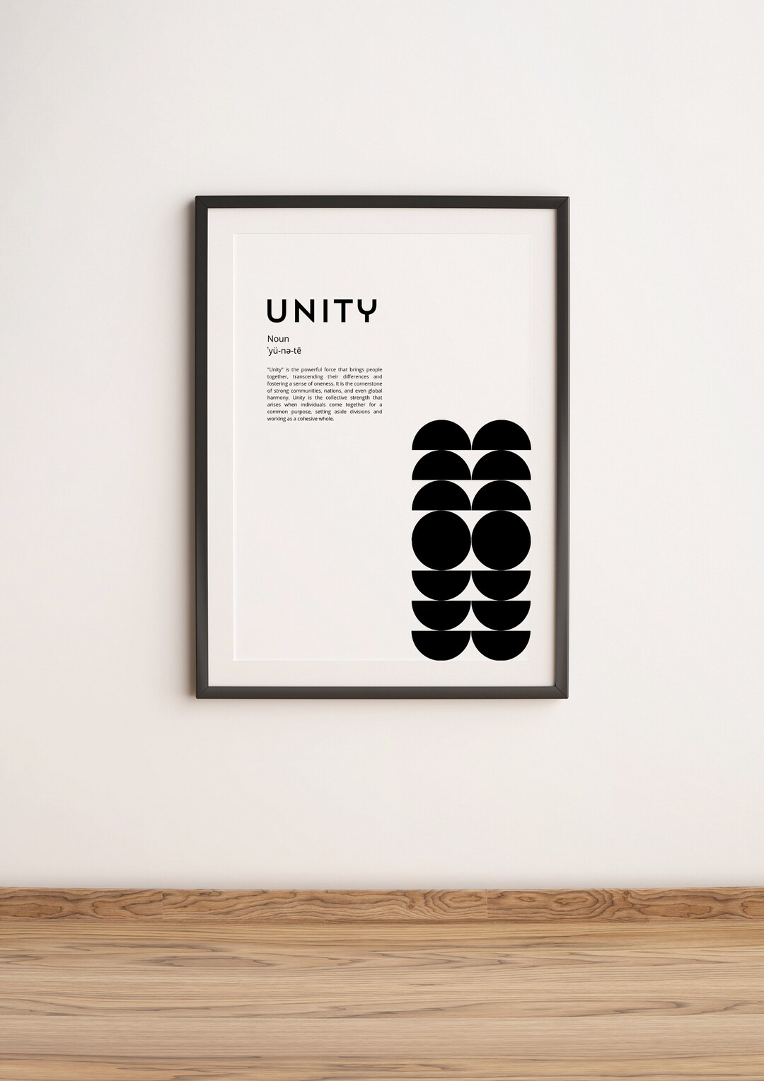 Unity Definition Poster, Definitian Wall Art, Office Wall Print, Office ...
