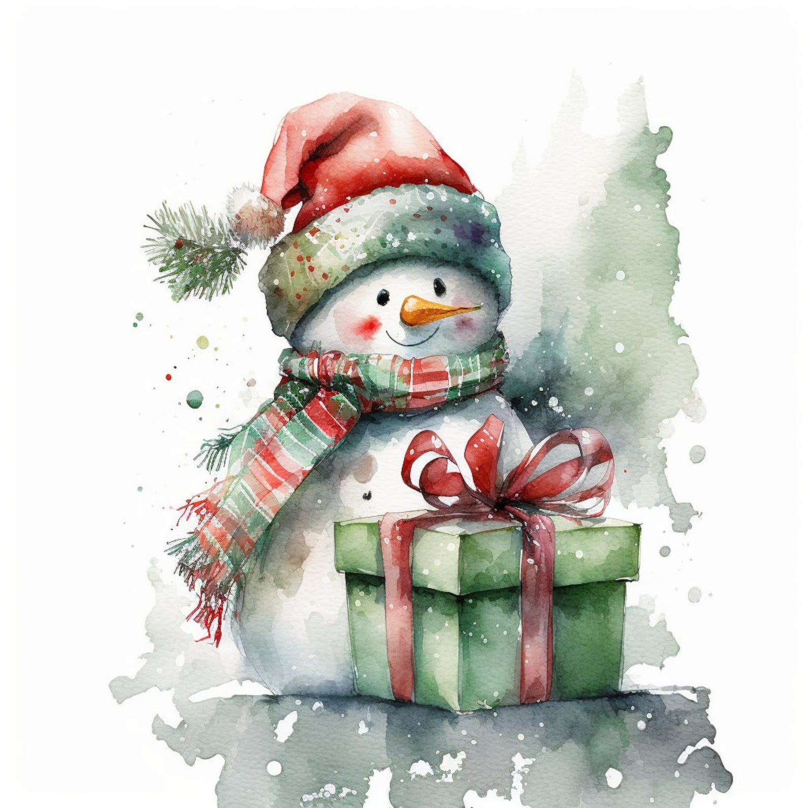 Watercolor Christmas Clipart| 20 PNG Images| for Commercial Use| High ...