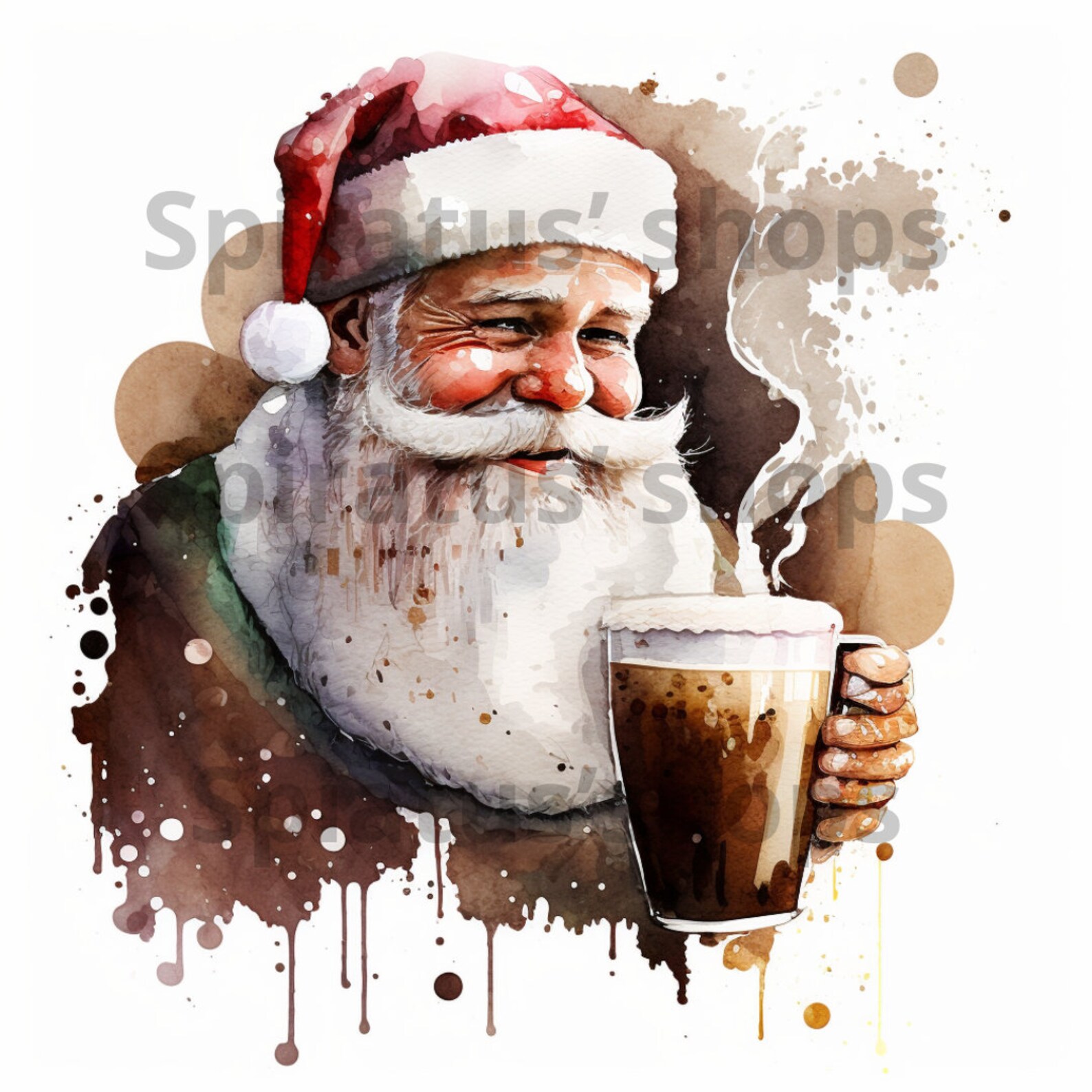 Watercolor Christmas Clipart| 20 PNG Images| for Commercial Use| High ...