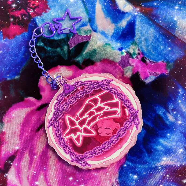Gravity Falls Mabel Pines Bubble Bill Cipher Keychain - Etsy