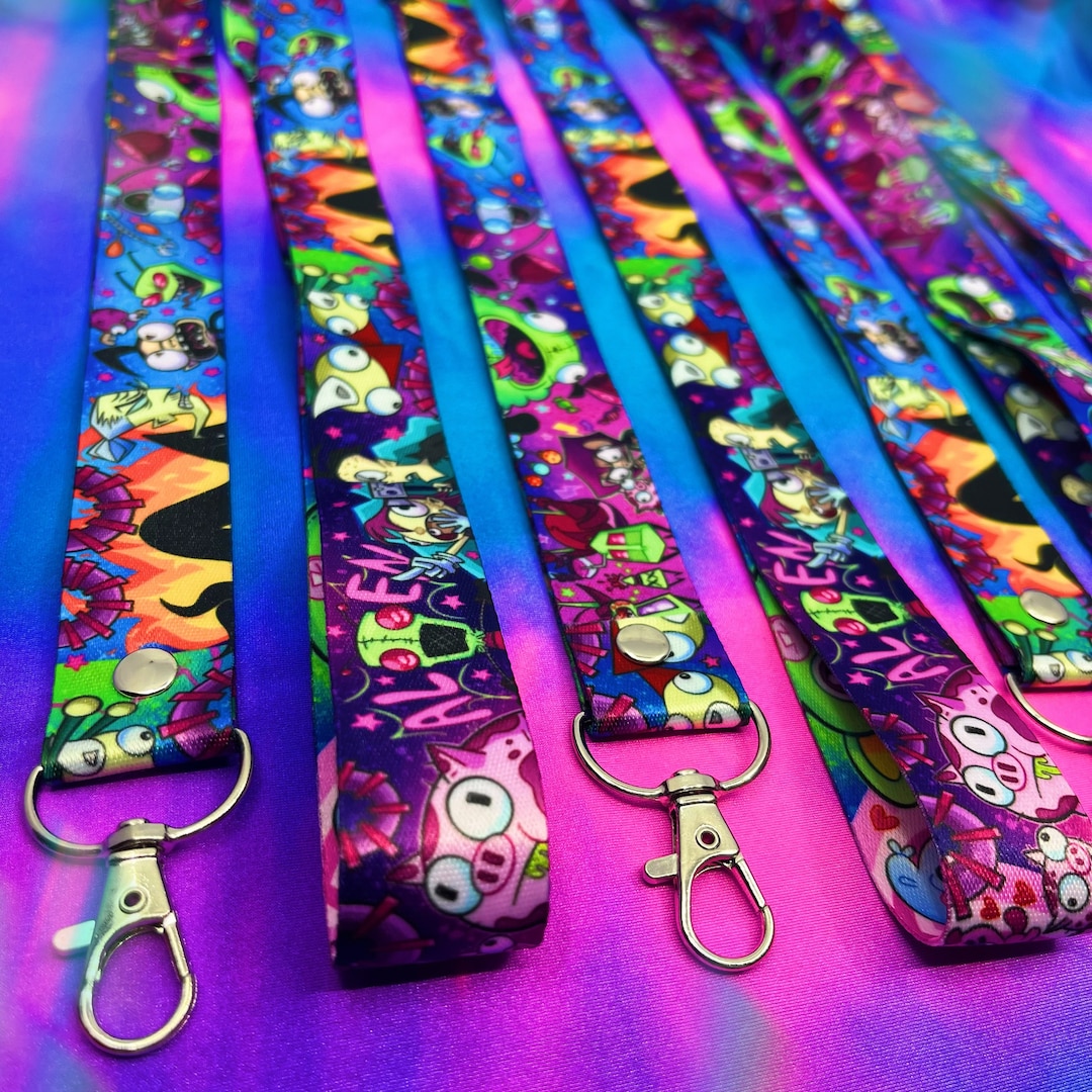 Alien Invader Zim Allover Print Lanyard - Etsy