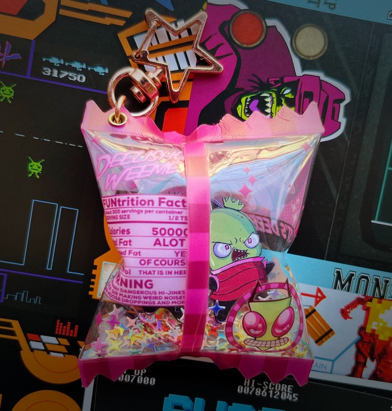 Alien Invader Zim and Dib Candy Bag Charm - Etsy UK