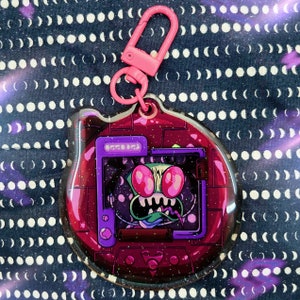 Alien Invader Zim Gir Tamagotchi Keychain - Etsy