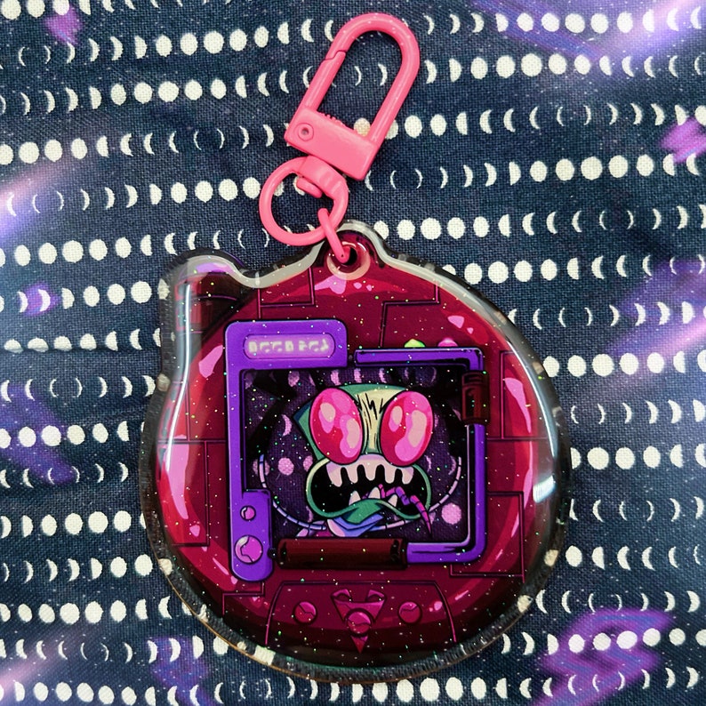 Llavero Alien Invader Zim Gir Tamagotchi - Etsy México