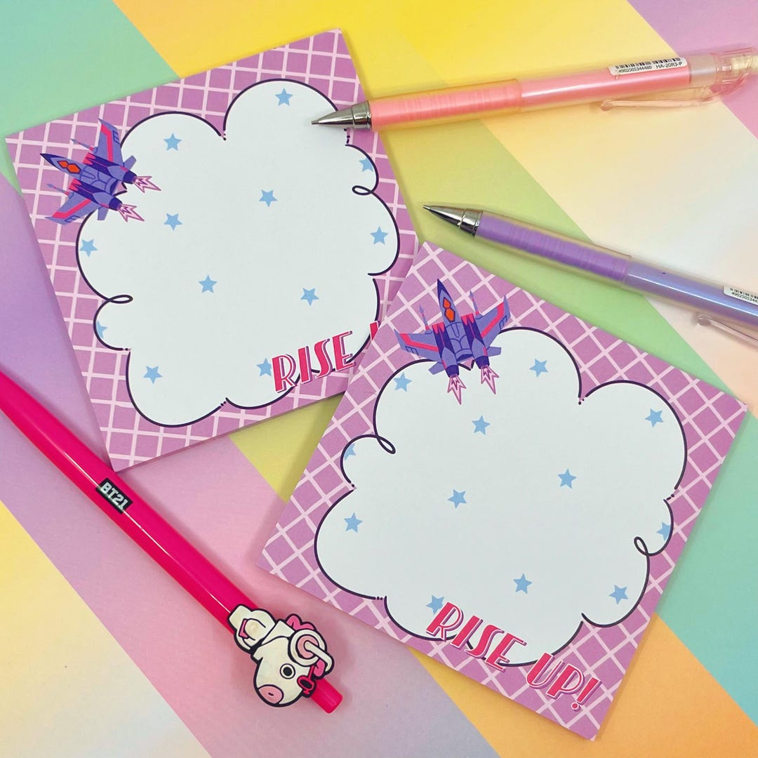 TRANSFORMERS ANIMATED ⋆ Starscream Robot Jet Sticky Notes - Etsy