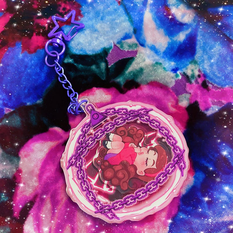 Gravity Falls Mabel Pines Bubble Bill Cipher Keychain - Etsy