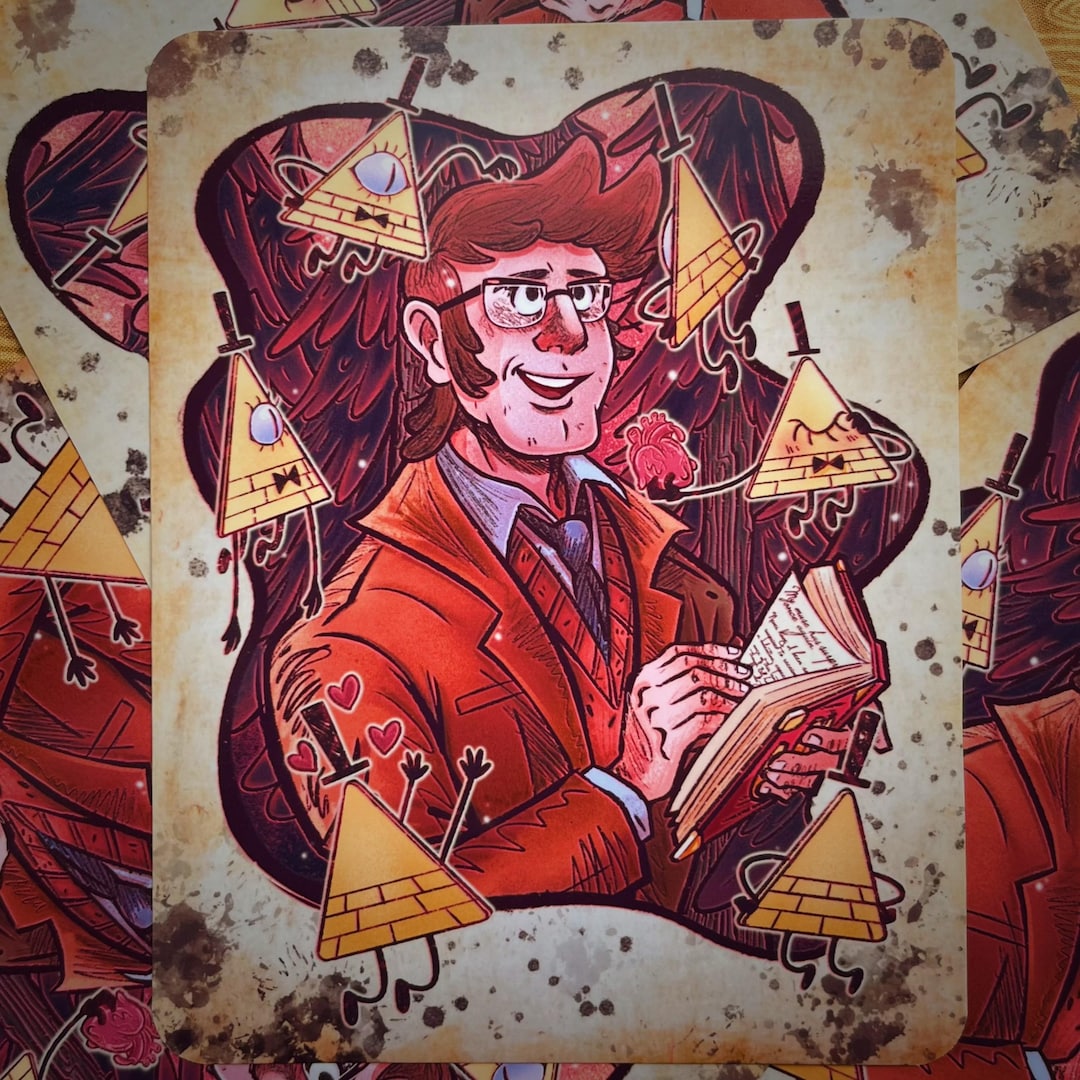 Gravity Falls Bill Cipher Stanford Pines Art Print - Etsy